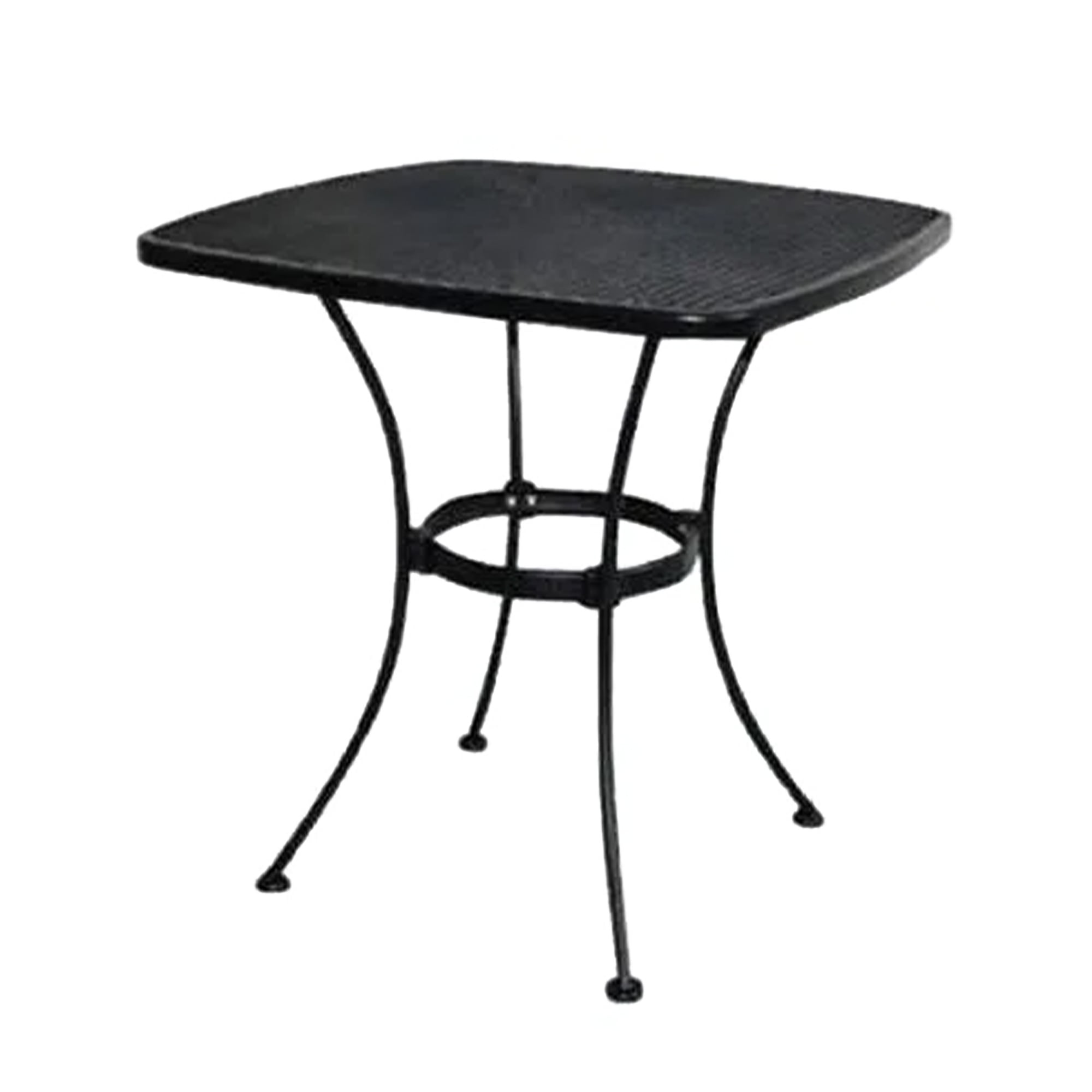 "Woodard Uptown 28"" Steel Mesh Square Bistro Patio Dining Table, Black ...