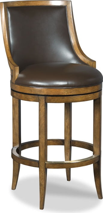 Woodbridge Bar Stool | Leather, Solid Wood - Walmart.com