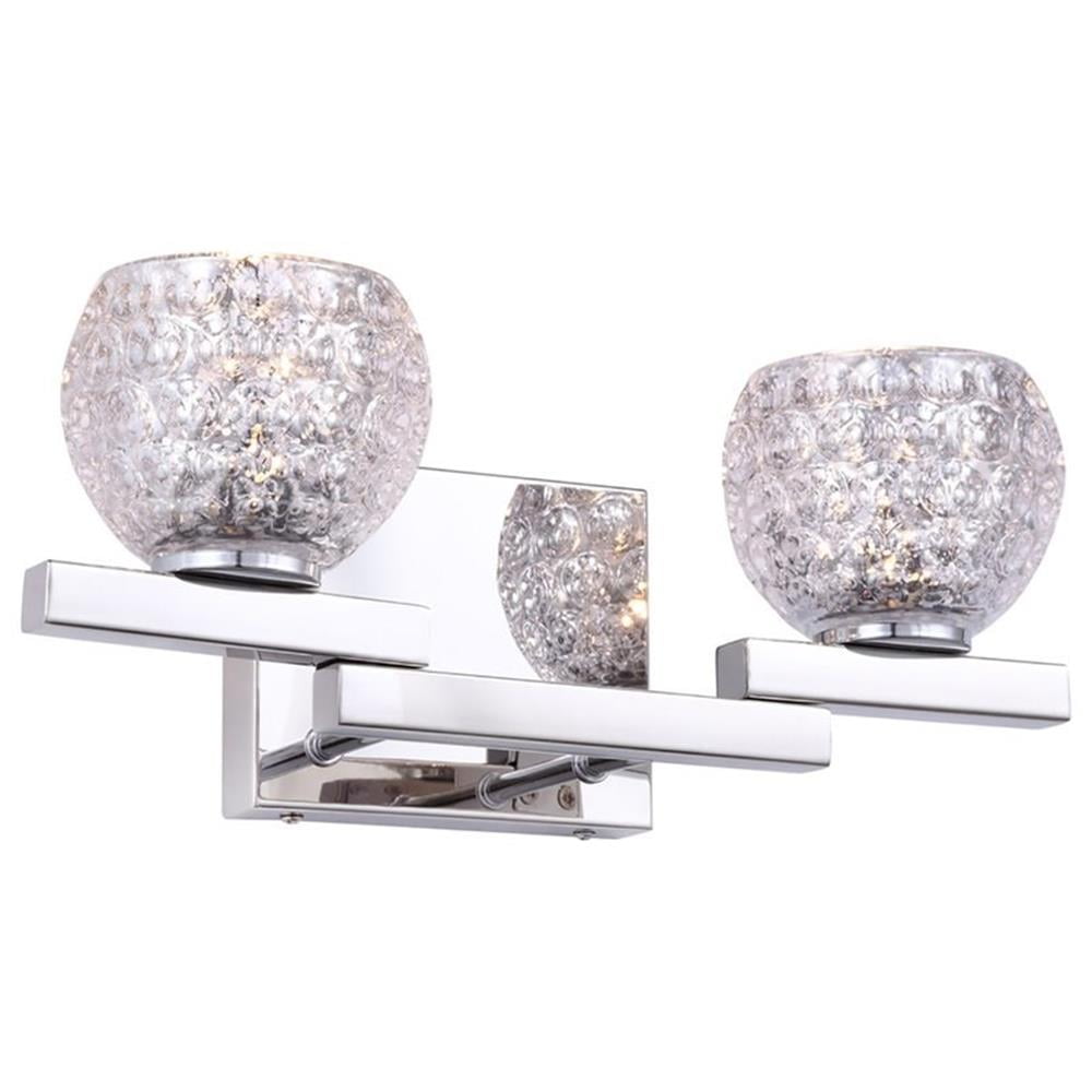 Woodbridge Lighting Jewel 2Lt Glass LED Bath Light in Chrome/Crystal ...