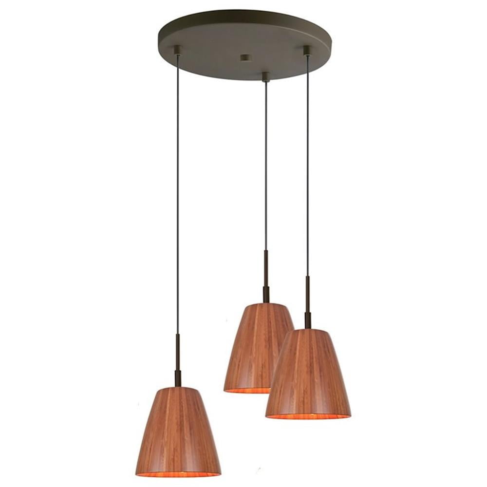 Woodbridge Lighting Sorg 3-Light Bamboo Cluster Pendant in Metallic ...