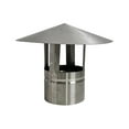 Woodburner Chimney Pot Roof Cowl Metal Top Hat Flue Rain Cap Ducting