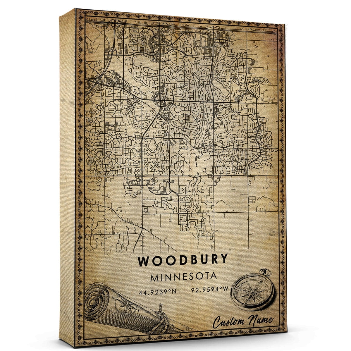 Woodbury Map Poster, Minnesota Map Art Poster, Canvas, Woodbury Map ...