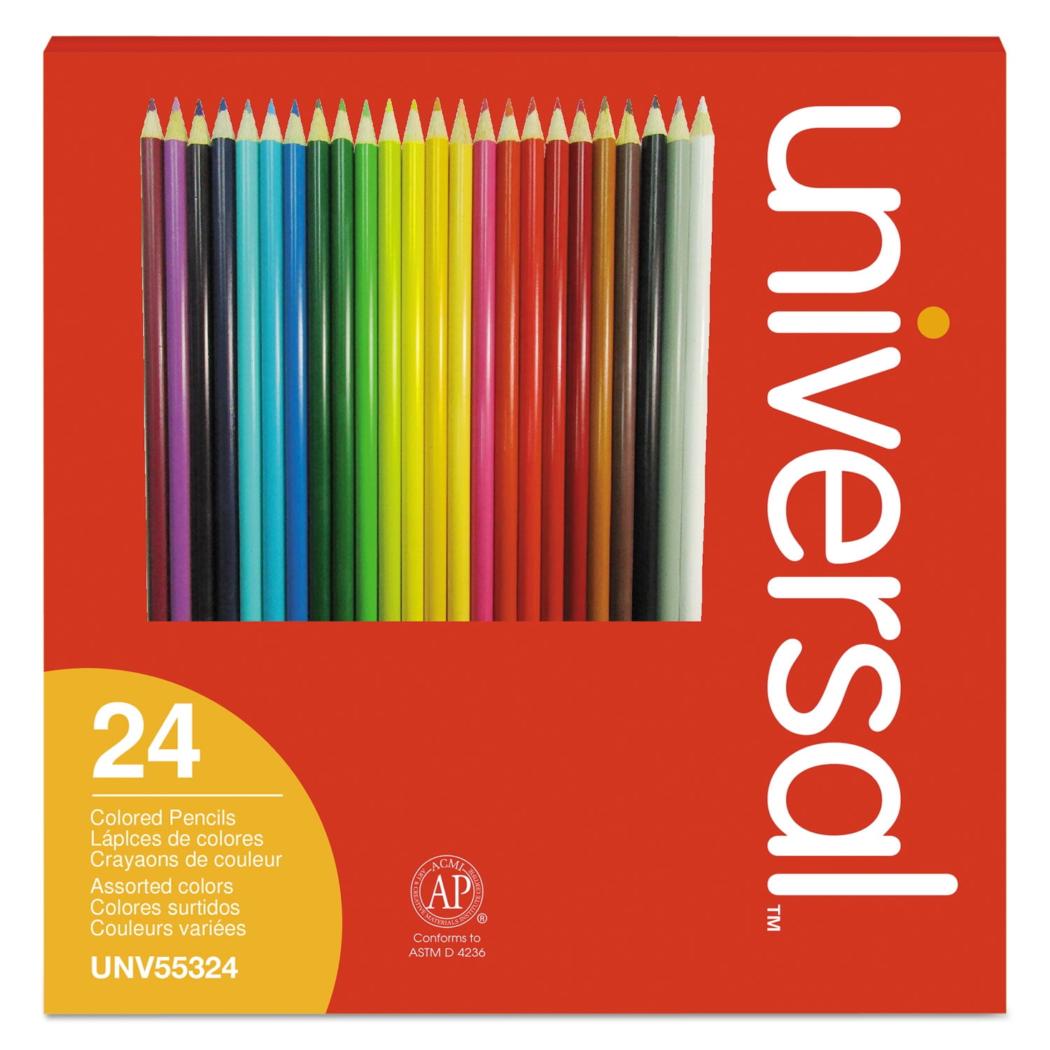 Woodcase Colored Pencils, 3 Mm, Assorted Lead/barrel Colors, 24/pack ...
