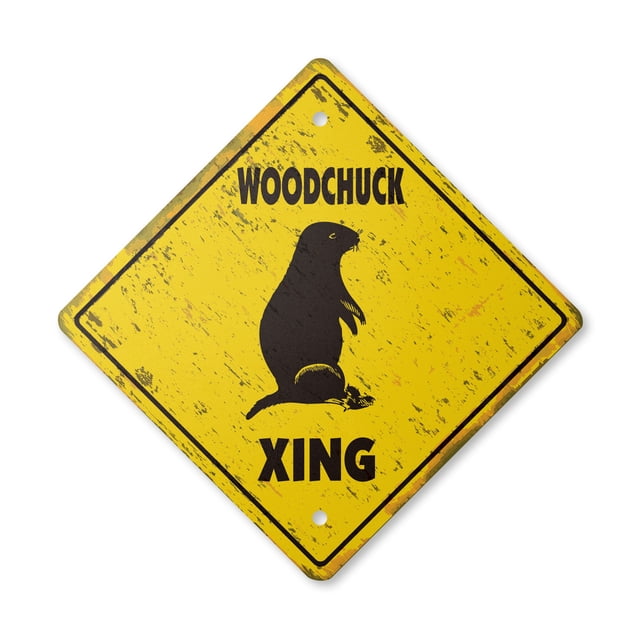 Woodchuck Vintage Crossing Sign Zone Xing | Indoor/Outdoor Plastic | 12 ...