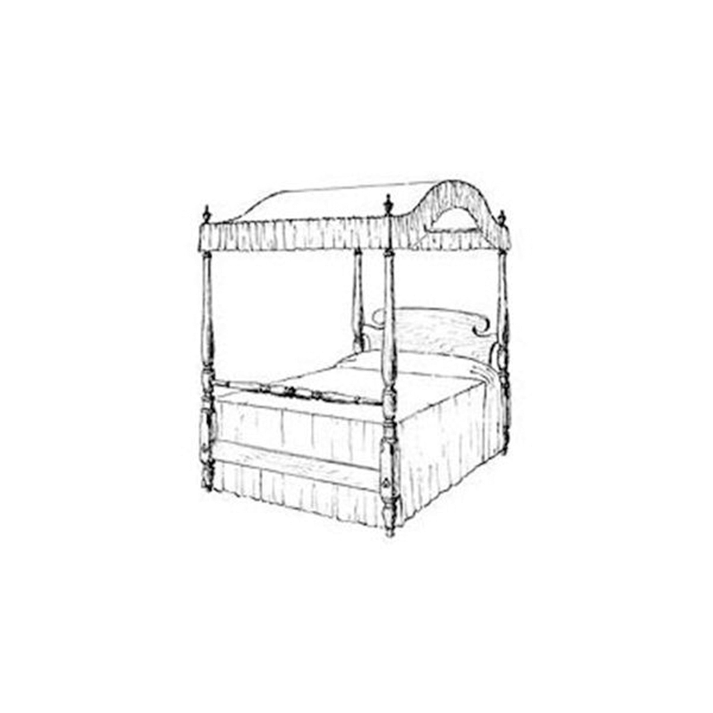 Woodcraft Project Paper Plan To Build Canopy Bed - Material Not ...