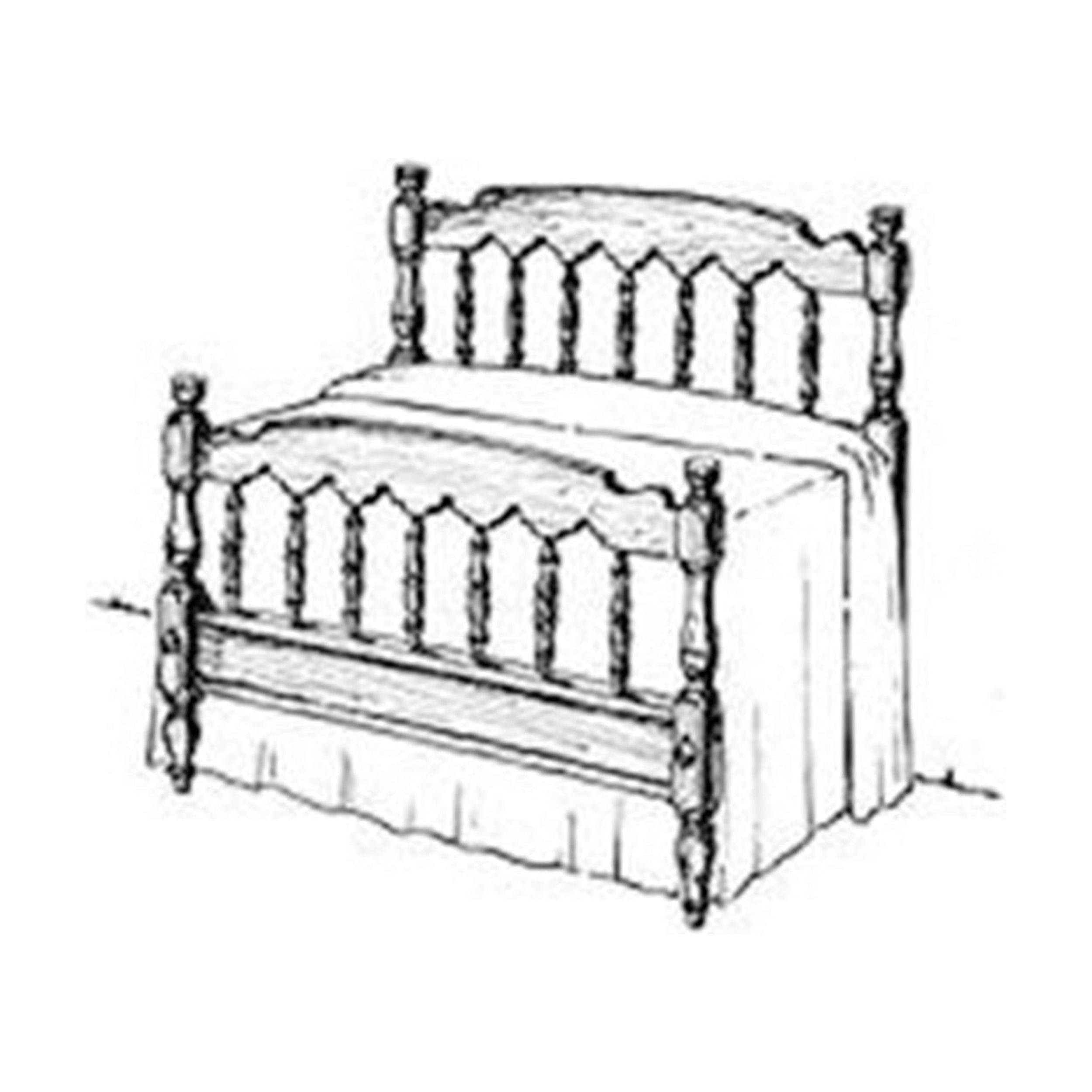 Woodcraft Project Paper Plan To Build Colonial Bed - Material Not ...