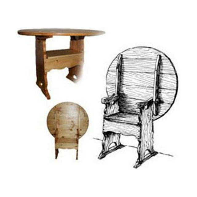 Woodcraft Project Paper Plan to Build Colonial Chair / Table - Walmart.com