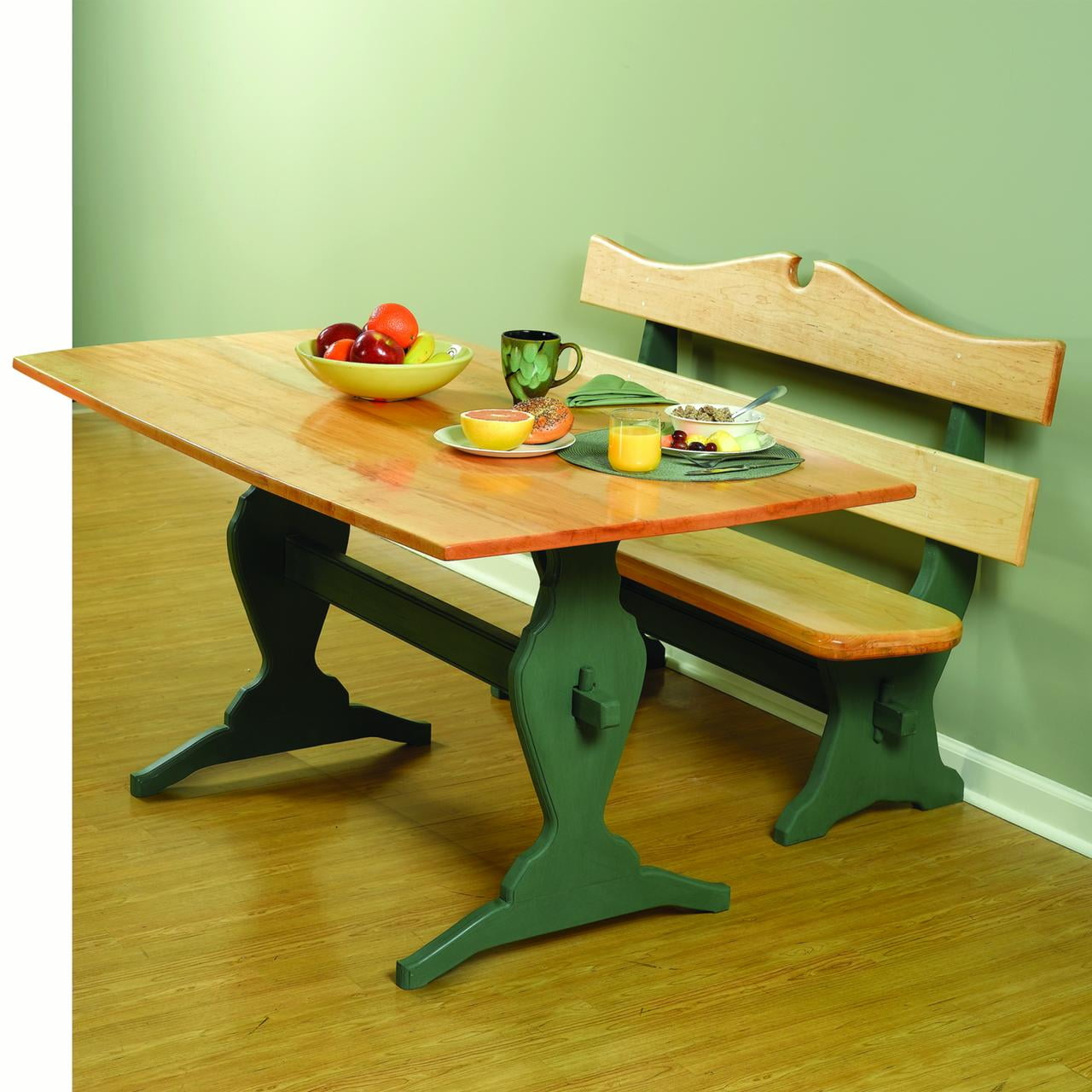 Woodcraft Project Paper Plan To Build Trestle Table And Benches ...