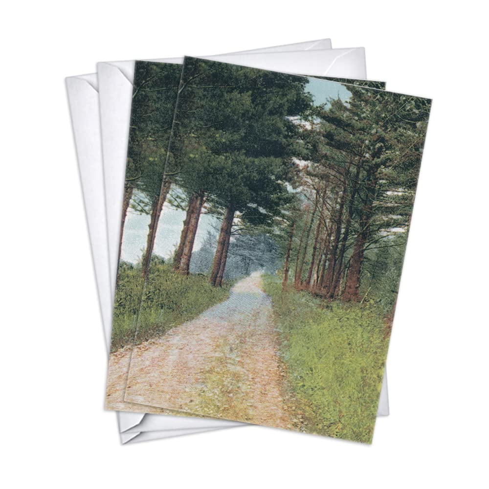 Wooded Path Funeral Sympathy Condolence Greeting Cards | 2 Pack Set ...