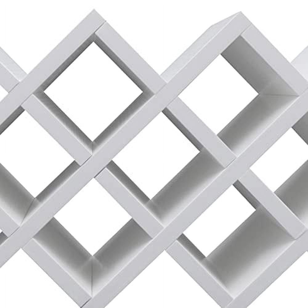 Wooden 10 Bottles Wine Rack, 3-Tier Wine Display Rack, White Free ...