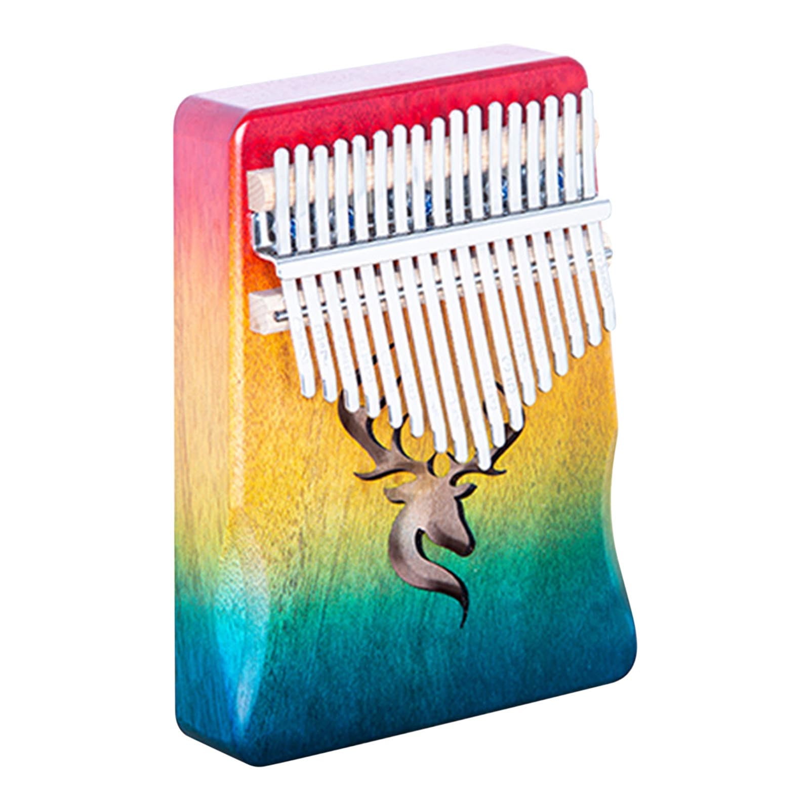 Wooden 17 Tone Finger Piano | Solid Wood Thumb Piano | Portable Kalimba ...