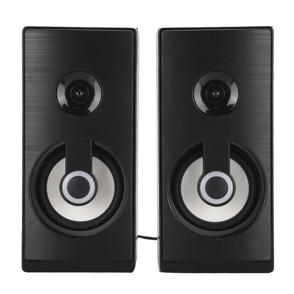 Wooden 2.0 Multi-media Desktop Mini Speaker with Breathing Lights USB ...