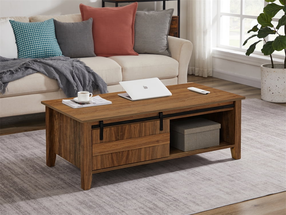 Wooden 2-Tier Rectangle End Table with Storage Shelf, Modern Side Table ...