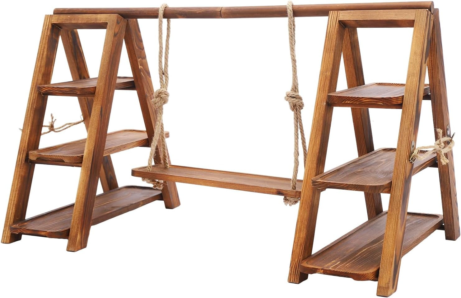 Wooden 3 Tier Serving Tray Ladder Stand Wooden Dessert Table Display ...