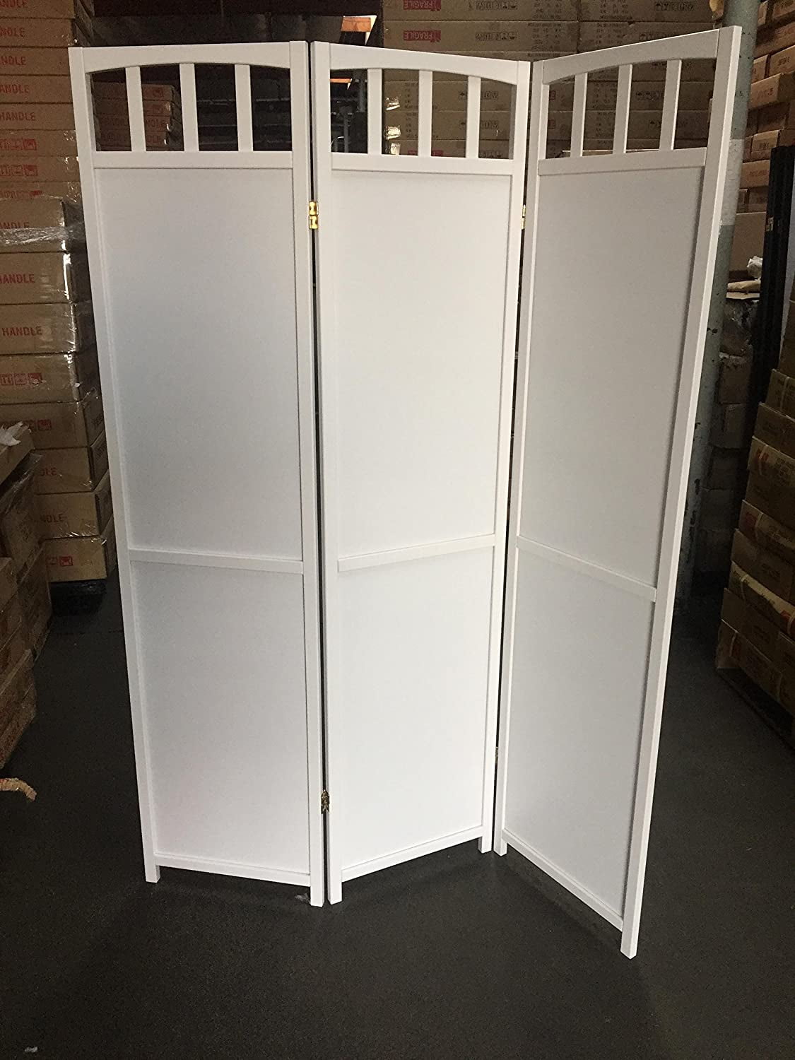 Wooden 3 or 4 Panel Solid Wood Room Screen (White, 3 Panel) - Walmart.com