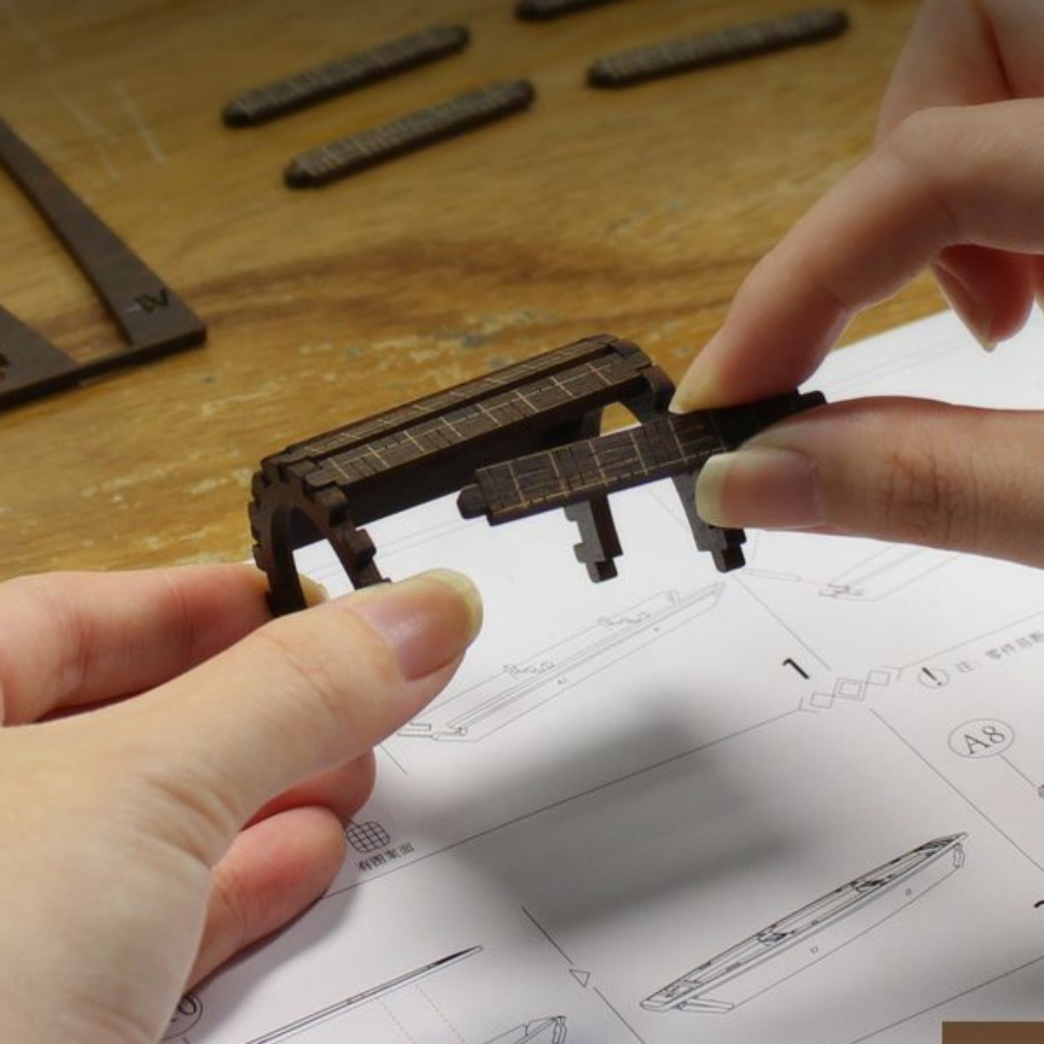 Wooden 3D Puzzle Boat Model Kit DIY Mortise Tenon Structure Craft Toy Home Decor Educational ...