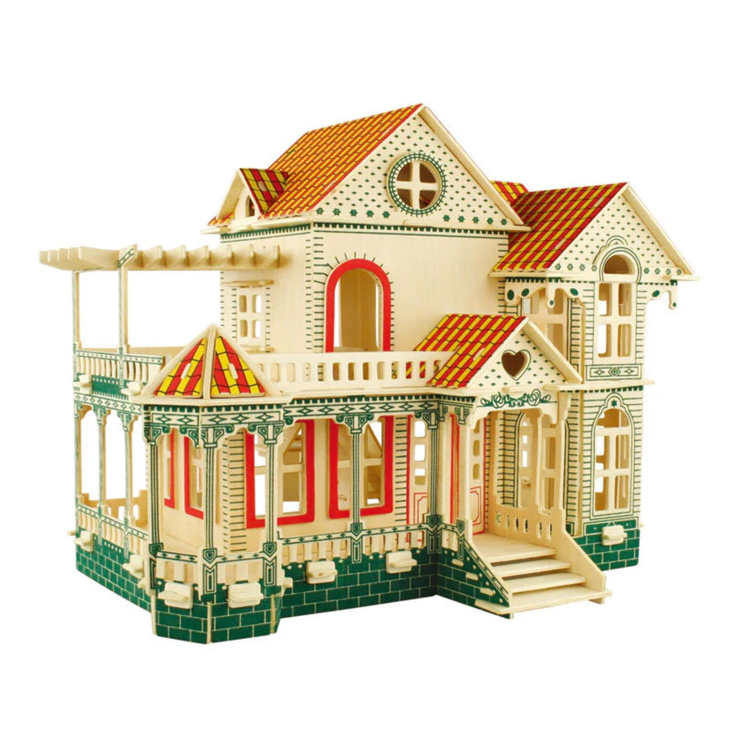 Wooden 3D house puzzle - Walmart.com