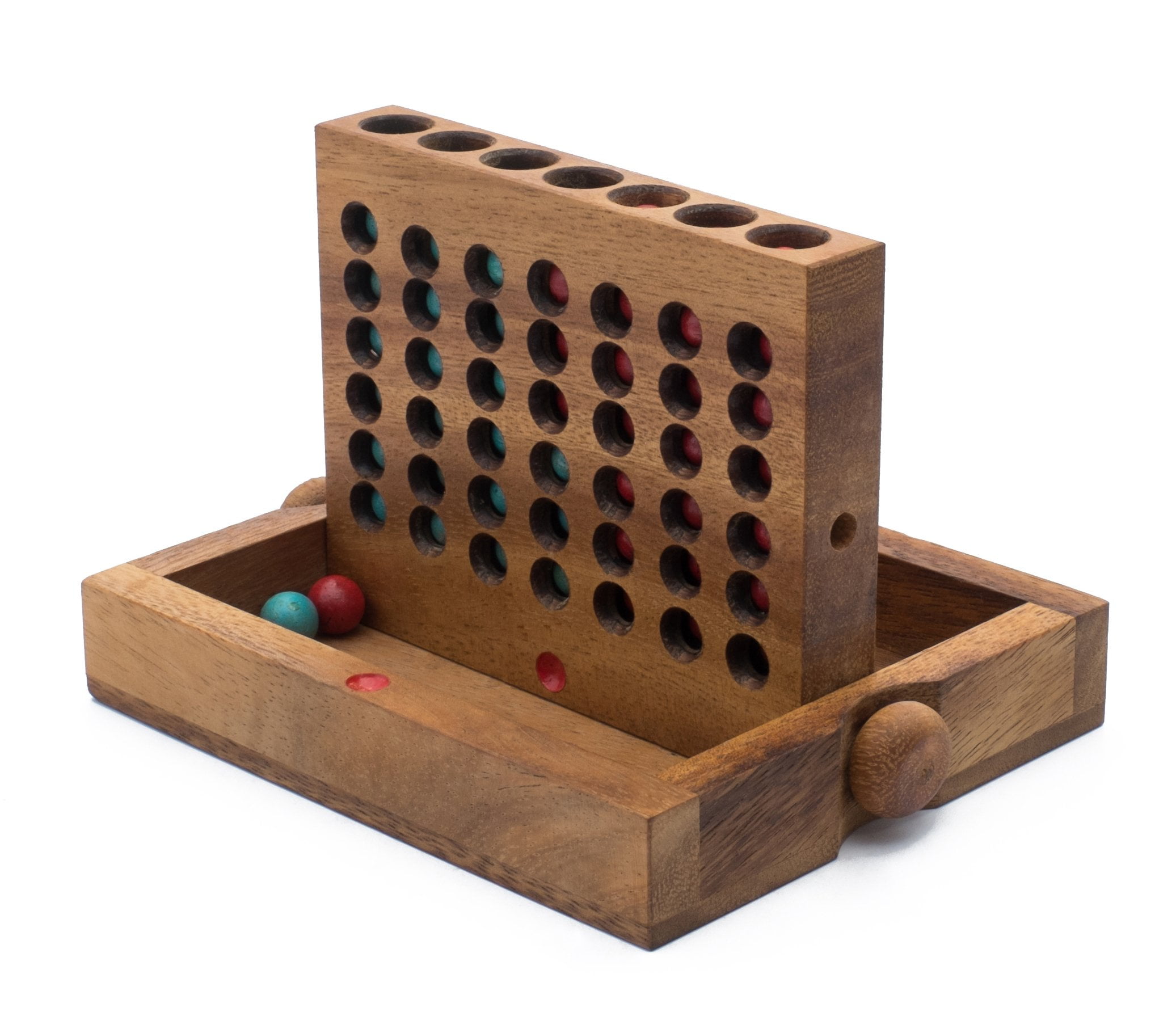 Wooden 4 in-Row Game AIF4 (Travel Set) | Wood Connect Line Game ...