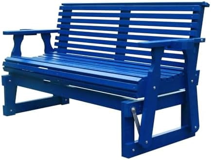 Wooden 5FT Patio Glider Bench, Heavy Duty 800 LBS Outdoor Glider with ...