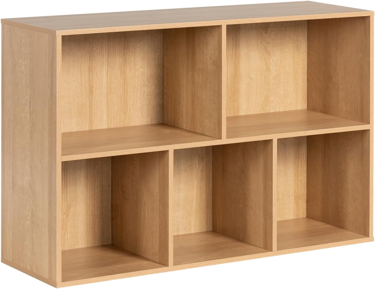 Wooden 8-Cube Storage Organizer with Closed Back Panel 11in Cube Shelf ...