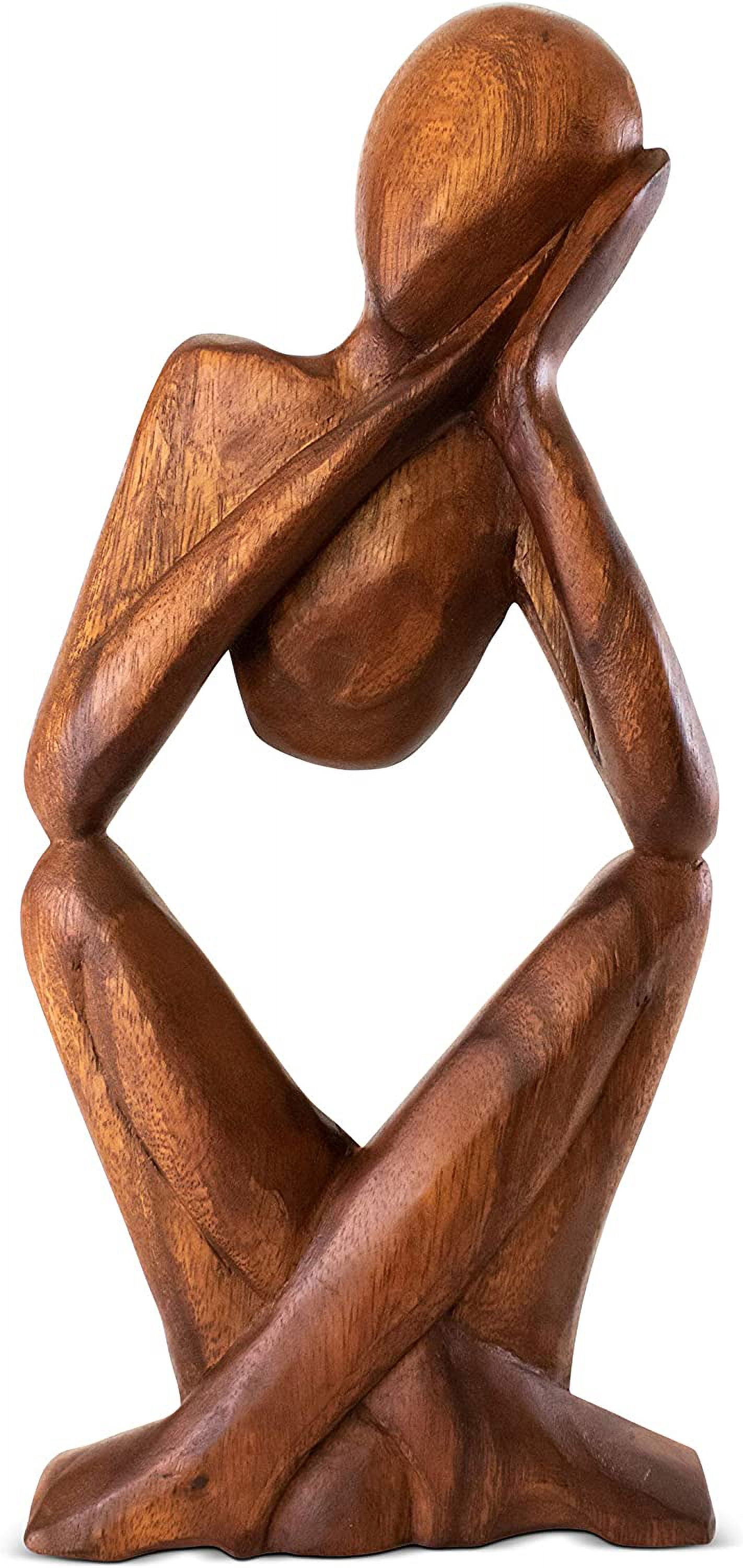 Wooden Abstract Sculpture Statue Handcrafted - Sleeping Man - Gift Art ...