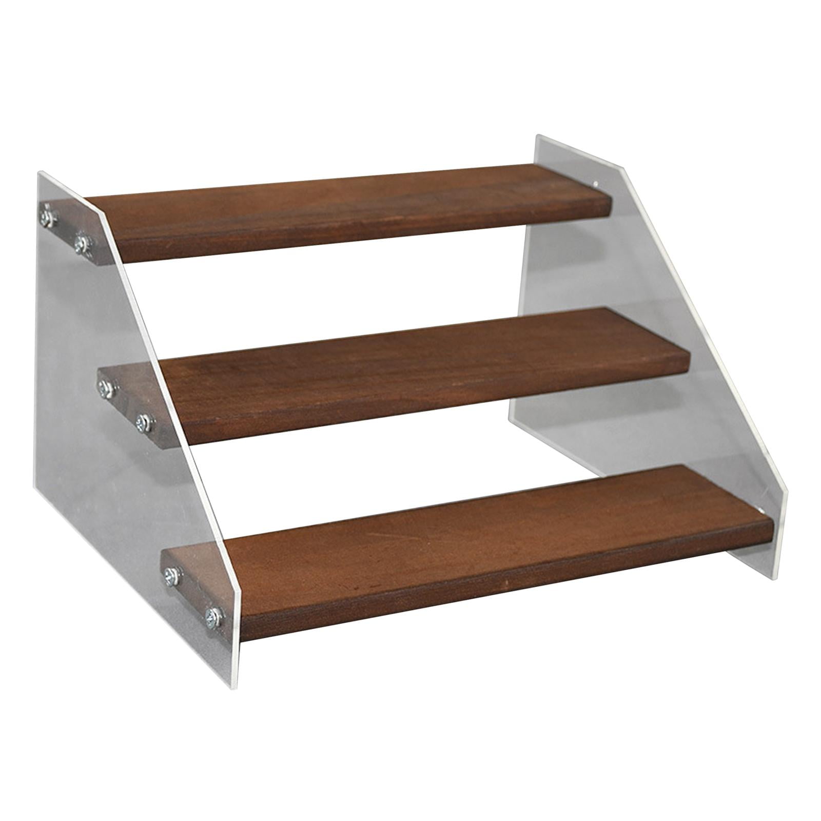 Wooden Acrylic Display Rack Organizer 7.9inch Long Simple to Assembly ...