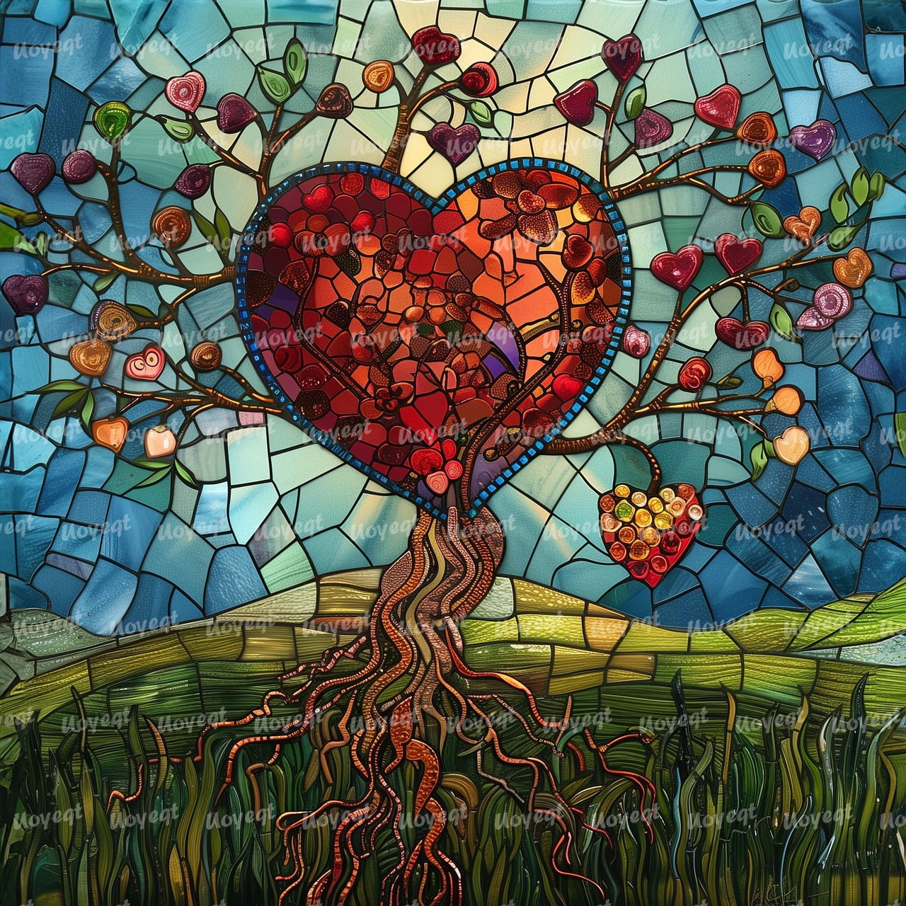 Wooden Adults Stained Glass Heart Birthday Gifts 500 piece Jigsaw ...