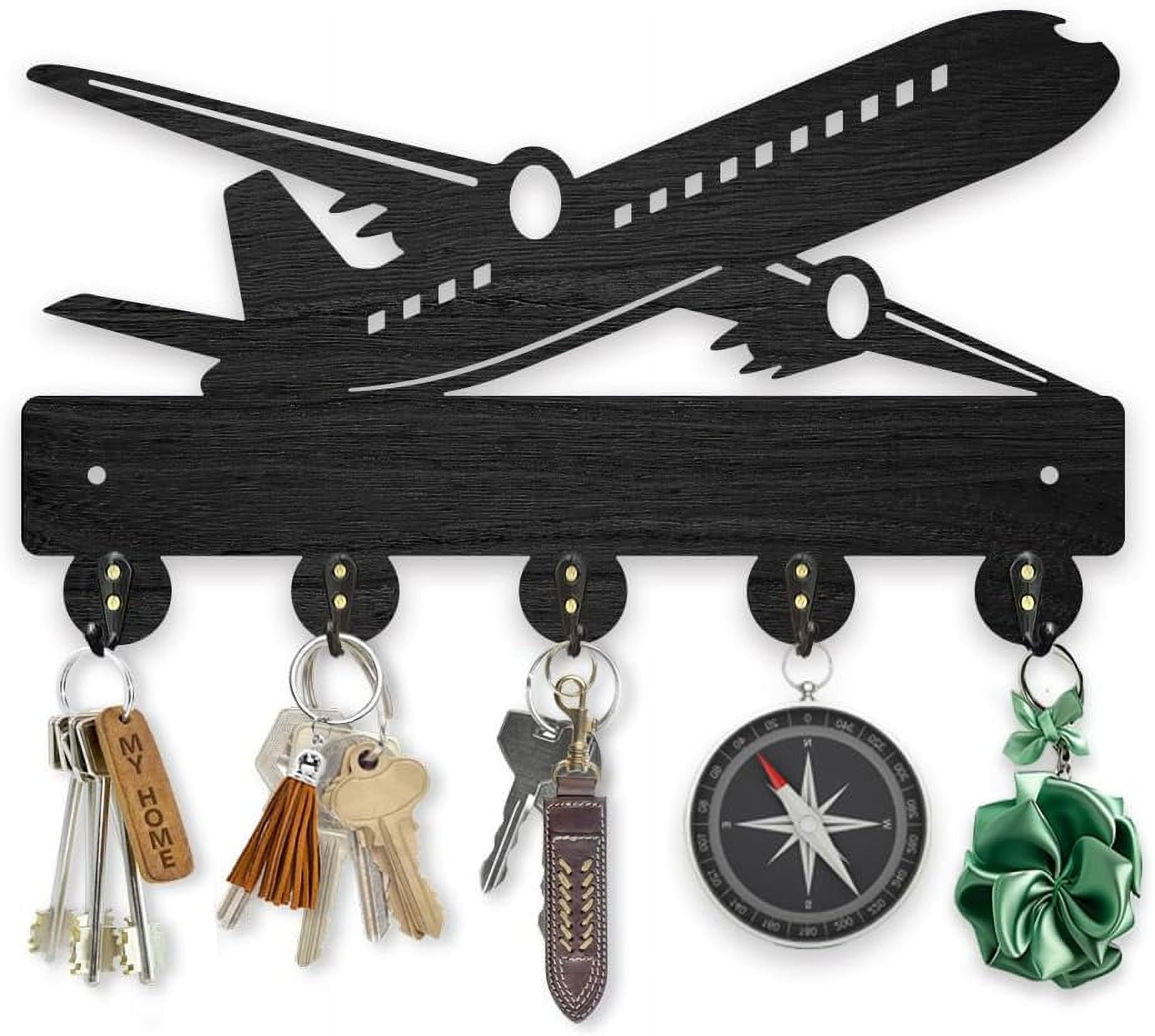 Wooden Airplane Coat Hook Wall Mounted 11.8×6.8inch Aircraft Key Holder ...