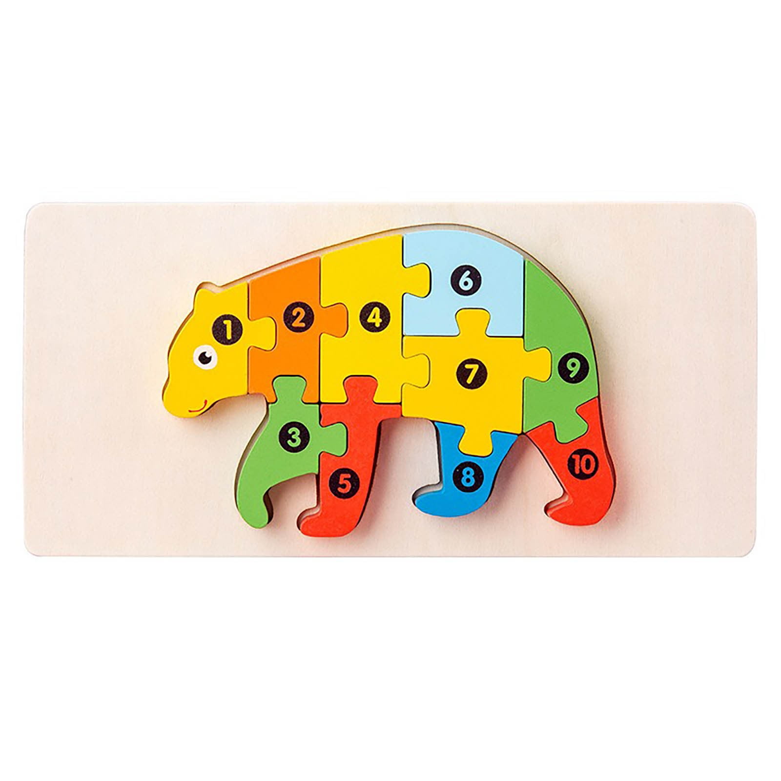 Wooden Airplane Number Puzzle for Toddlers, Educational Montessori Toy ...