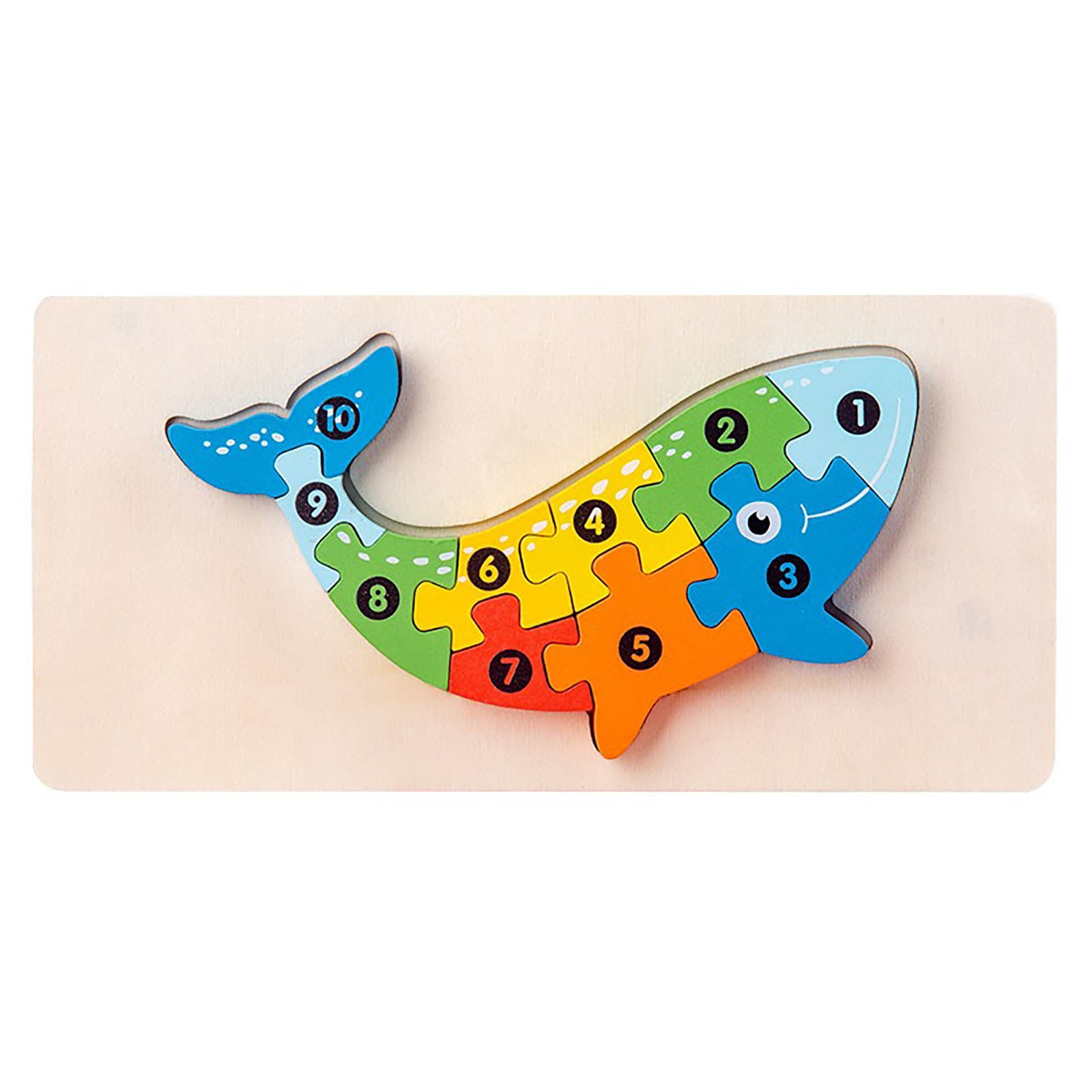 Wooden Airplane Number Puzzle for Toddlers, Educational Montessori Toy ...
