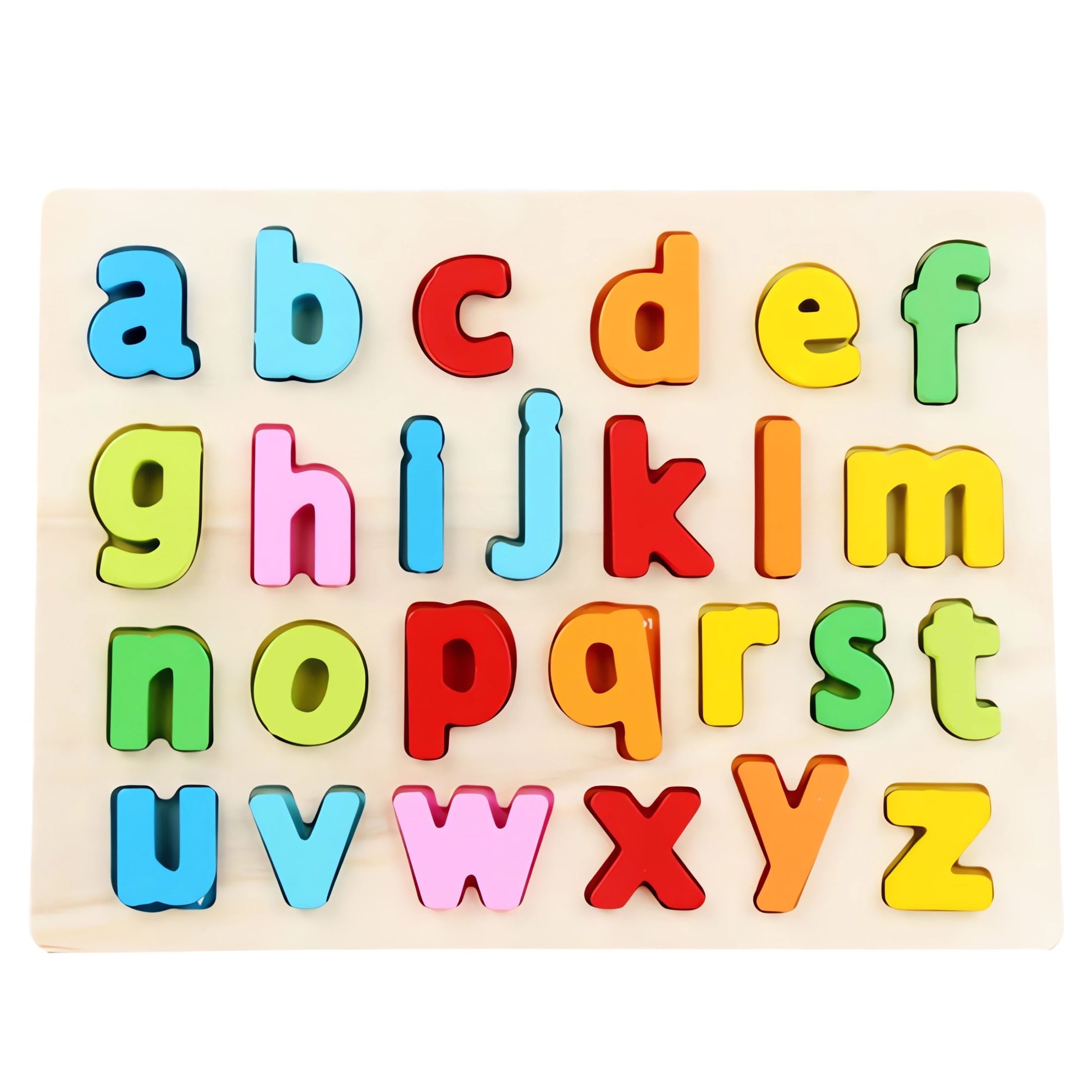 Wooden Alphabet Puzzle ABC Jigsaws Chunky Letters Early Learning Toys ...