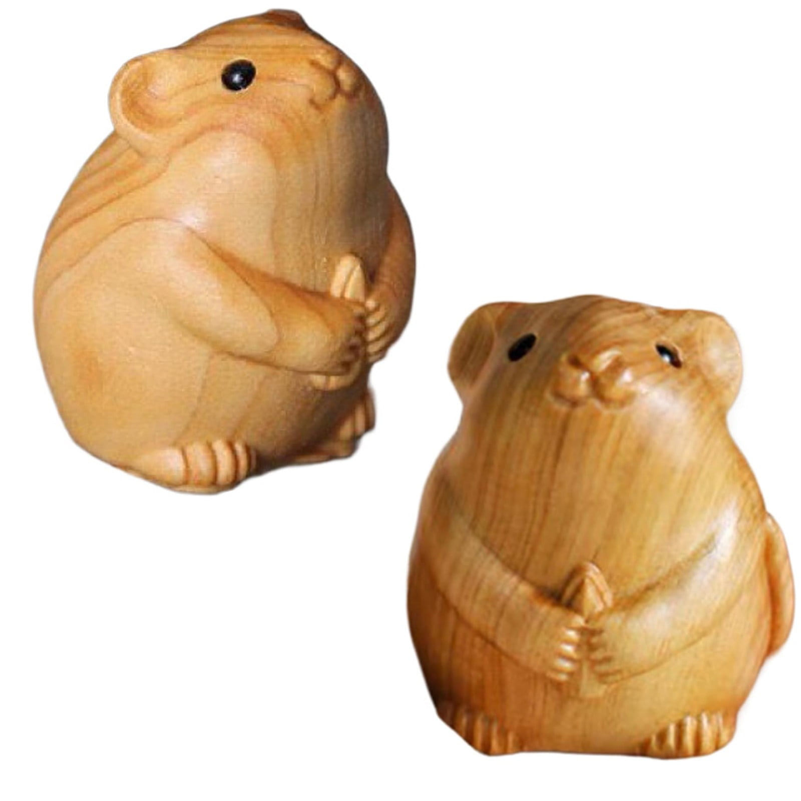 Wooden Animal Chinese Zodiac Figurines Small Cute Animal Wooden ...