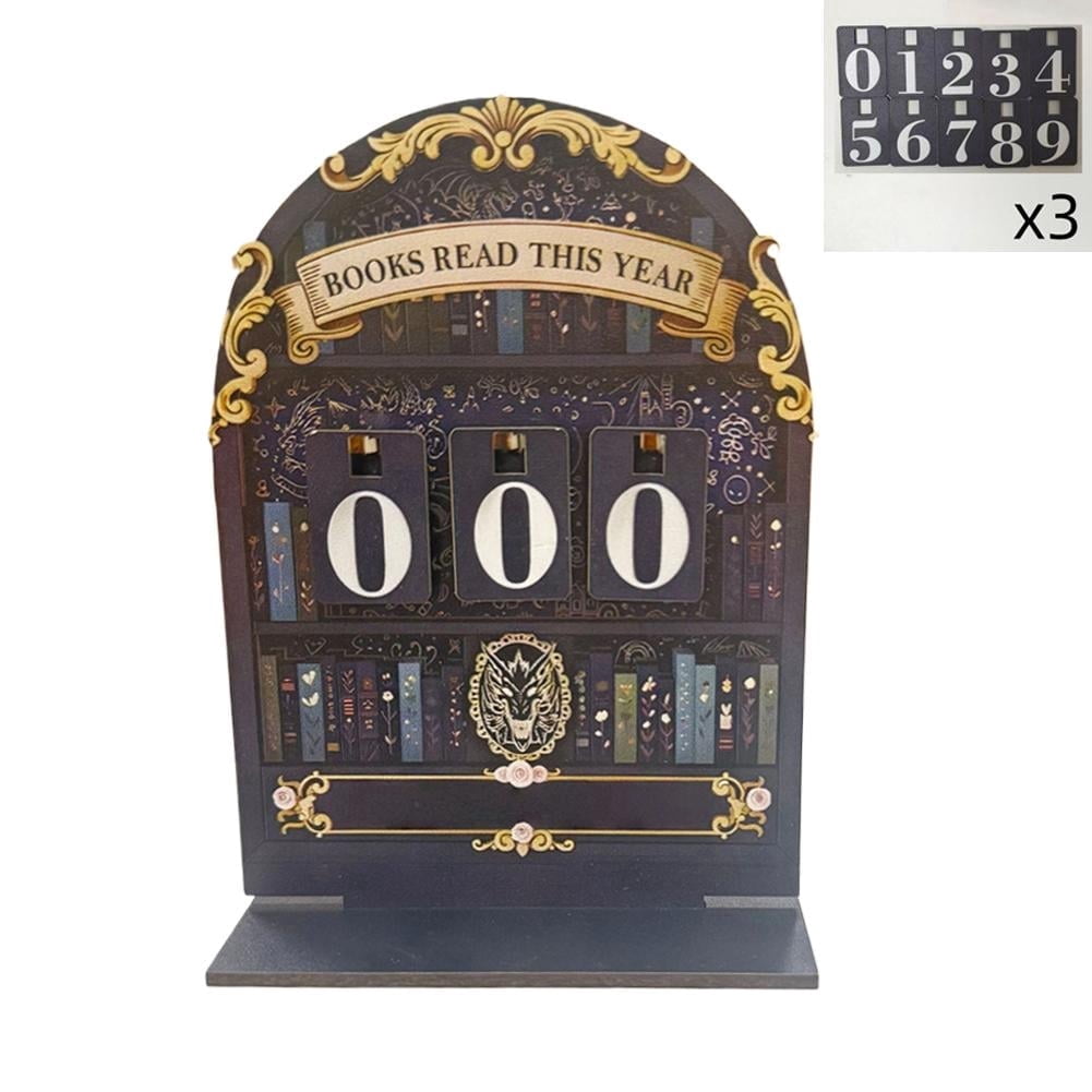 Wooden Annual Reading , 15x11cm Book Log for Readers, Desktop Decor ...