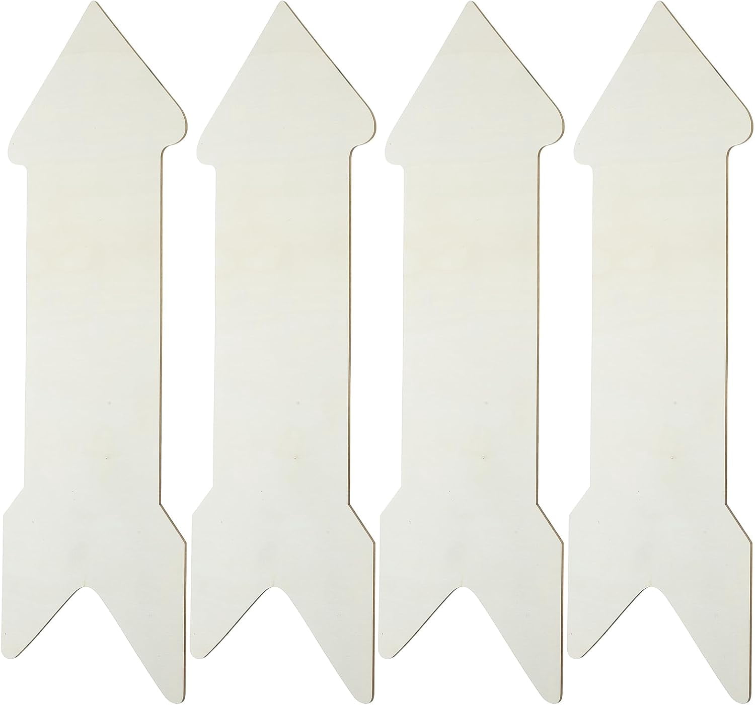 Wooden Arrow Signs for Crafts, 4Pcs Wooden Arrows Decor Unfinished Wood ...