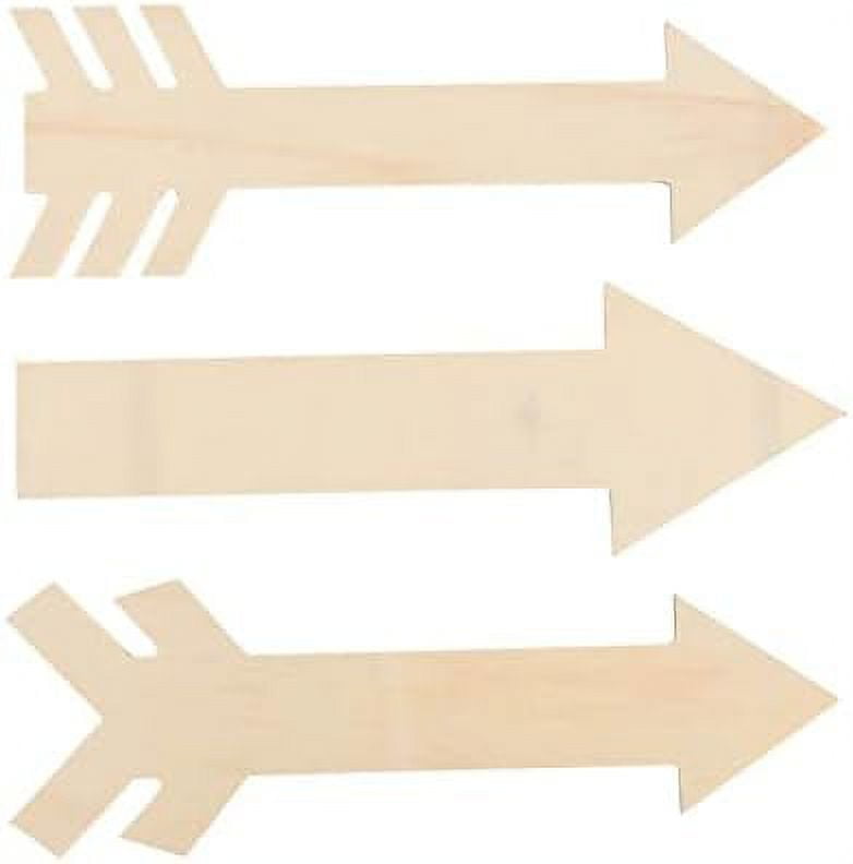 Wooden Arrow Signs - Set Of 6 - DIY Unfinished Wood Crafts - Walmart.com