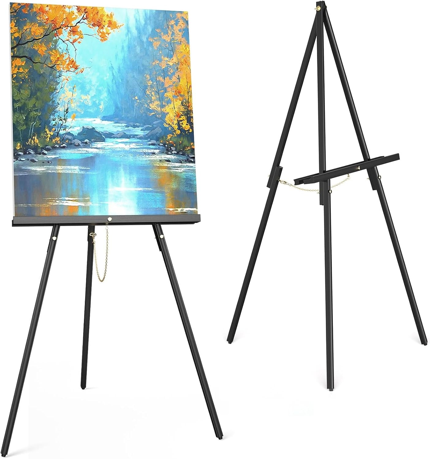 Wooden Art Easel Stand - 63" Portable Tripod Wood Artist Easel ...