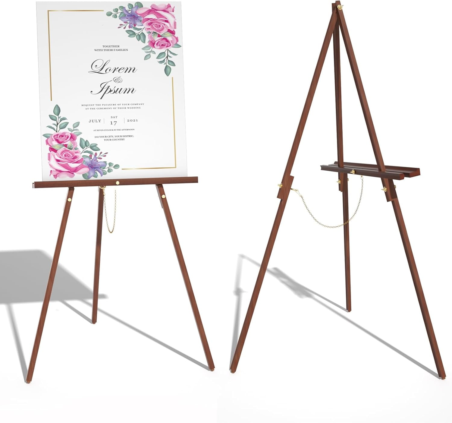 Wooden Art Easel Stand - 63" Portable Tripod Wood Artist Easel ...