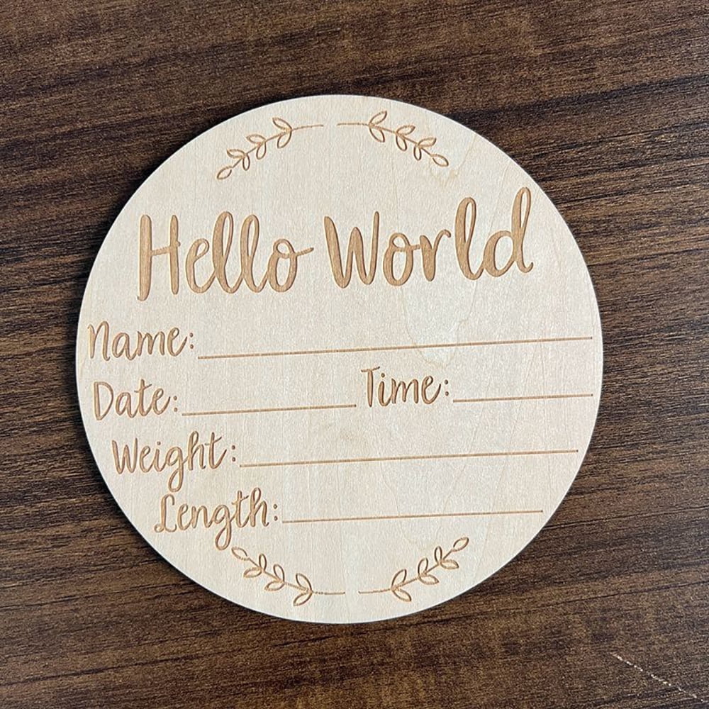 Wooden Baby Announcement Sign, Birth Announcement Sign, Newborn Gift to ...