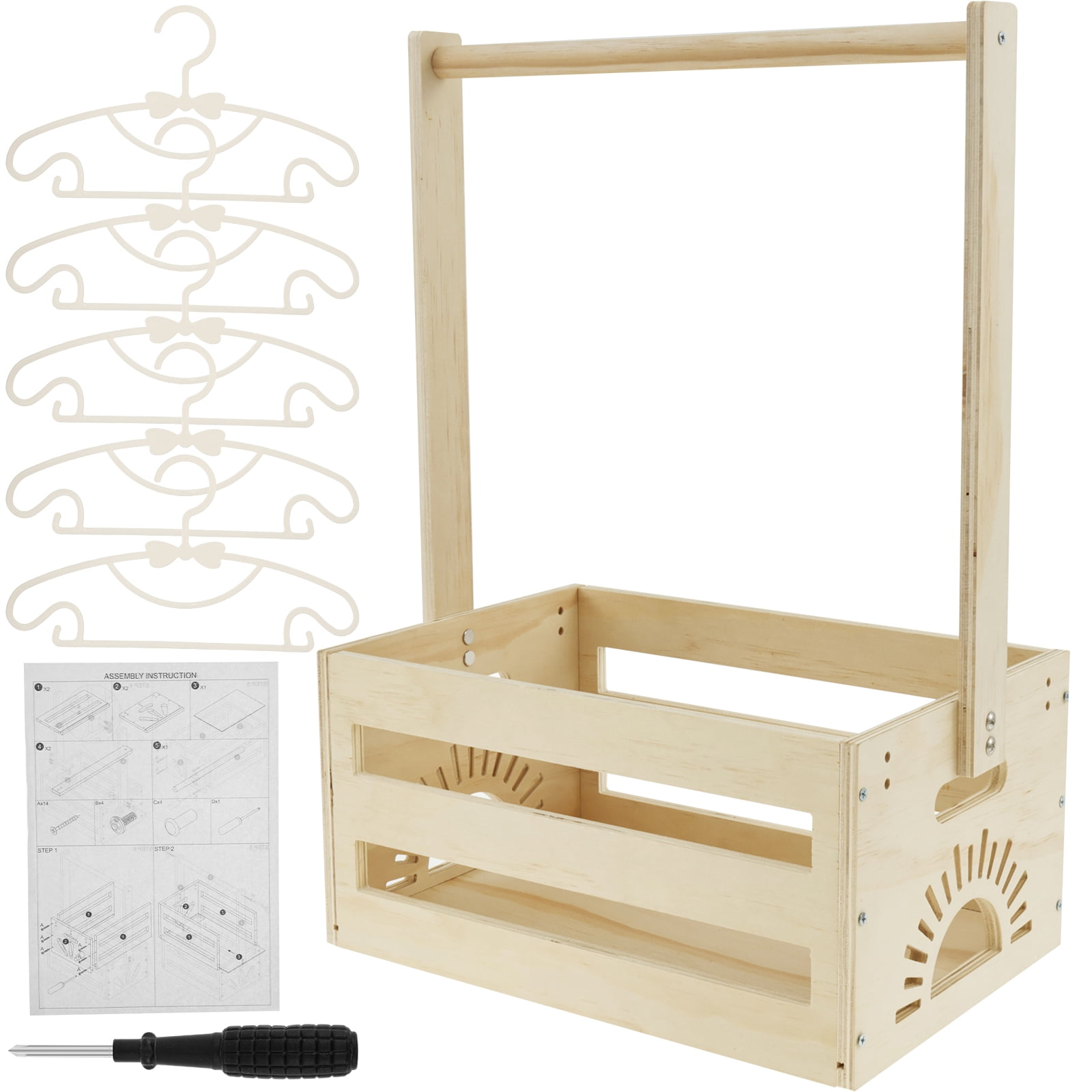 Wooden Baby Shower Crate Closet Large Capacity Baby Shower Present ...