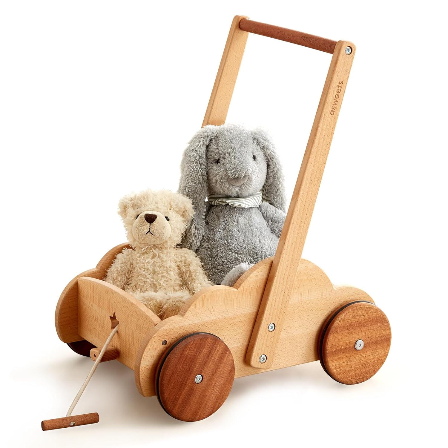 Wooden Baby Walker Push Toy, Learning Educational Walking Toys for ...