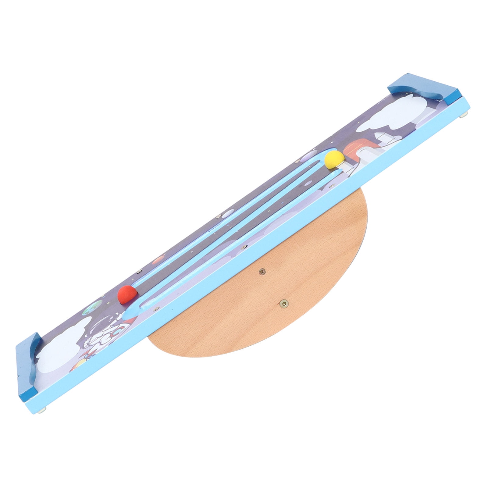 Wooden Balancing Board for Balance Training Under Desk AntiSlip Roller ...