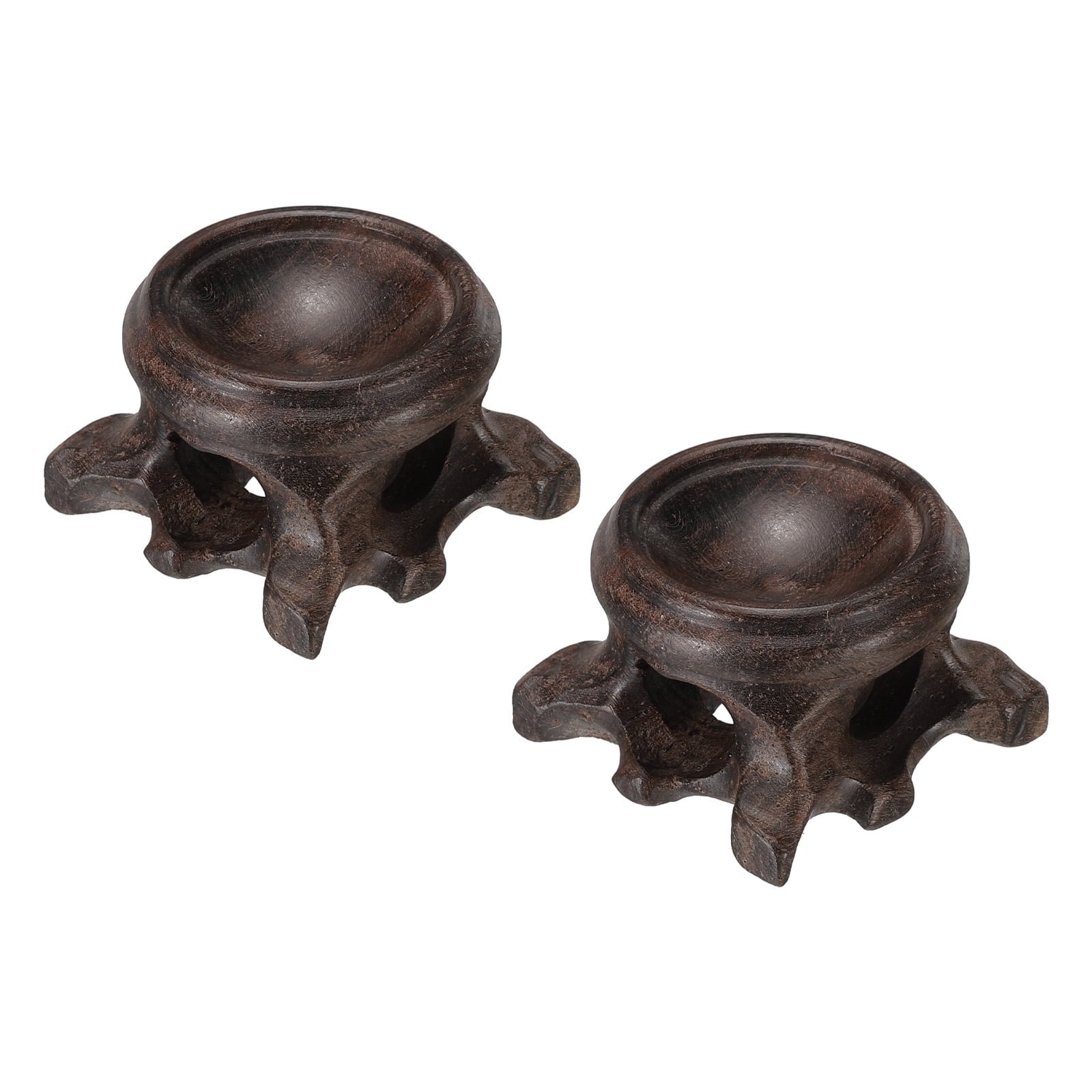 Wooden Ball Stand Holders Displays Base 25mm Dia Black for Crystal Ball ...