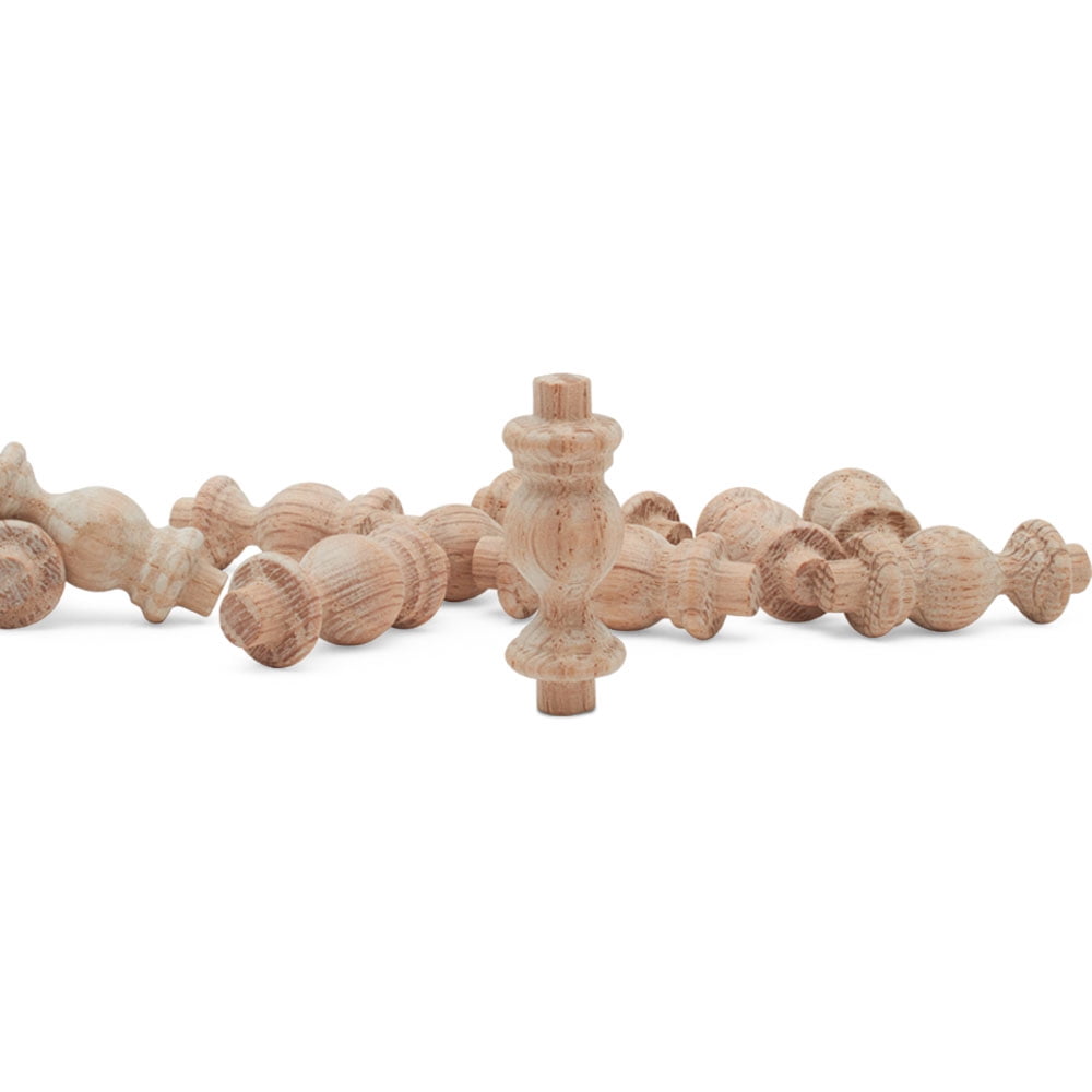 Wooden Baluster Spindles 1-1/2", Pack of 100 Oak Wood Spindles for ...