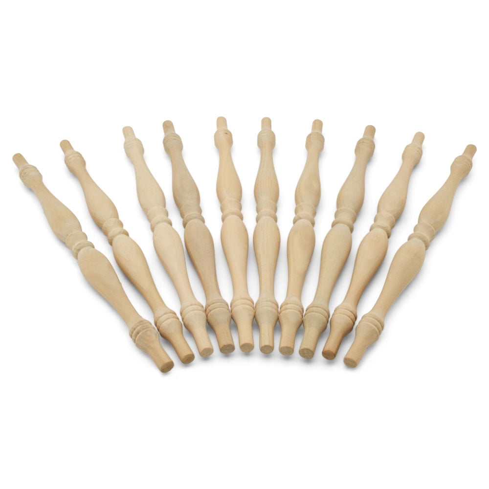 Wooden Baluster Spindles 11-1/2", Pack of 100 Spindles for Crafts ...