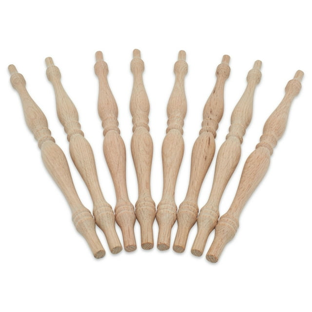 Wooden Baluster Spindles 11-1/2", Pack of 25 Oak Spindles for Crafts ...