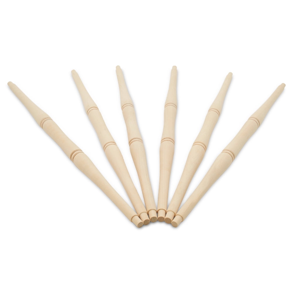 Wooden Baluster Spindles 17-1/2", Pack of 12 Birch Spindles for Crafts ...