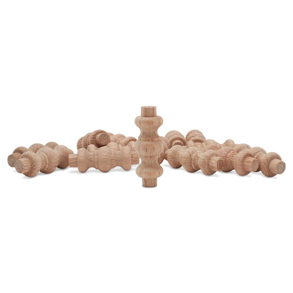 Wooden Baluster Spindles 2", Pack of 50 Oak Wood Spindles for Crafts ...