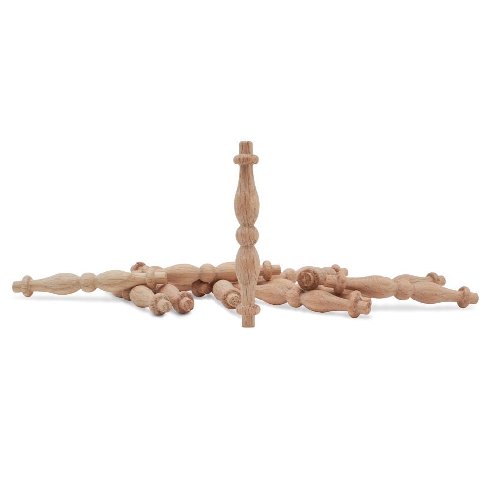 Wooden Baluster Spindles 3-3/8", Pack of 25 Oak Wood Spindles for ...