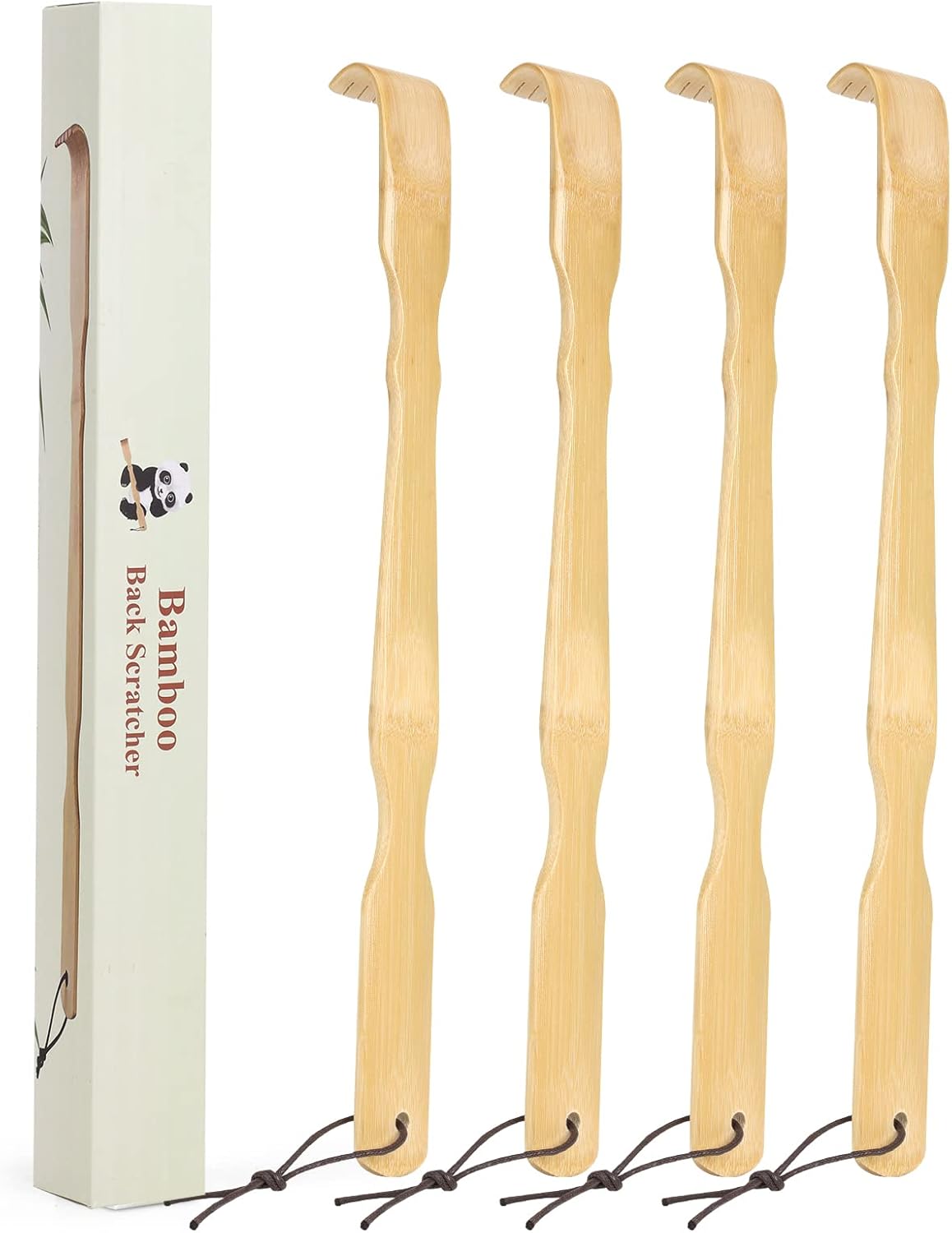 Wooden Bamboo Back Scratcher, 17 Inch Long Handle Back Scratchers for ...