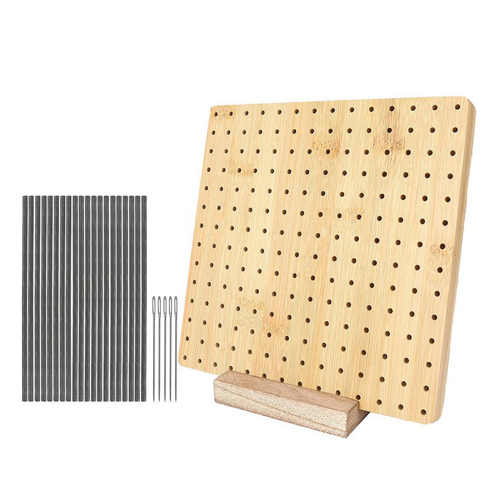 Wooden Bamboo Crochet Blocking Board Kit with Stainless Steel Rod Pins ...